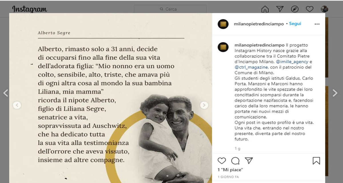 Milano porta le sue Pietre d'Inciampo su Instagram con le scuole e ...