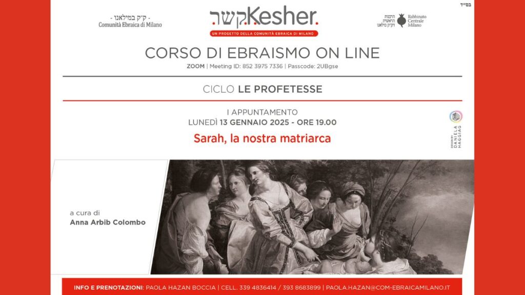 "Sarah, la nostra matriarca": giovedì 16 gennaio torna il corso di ...