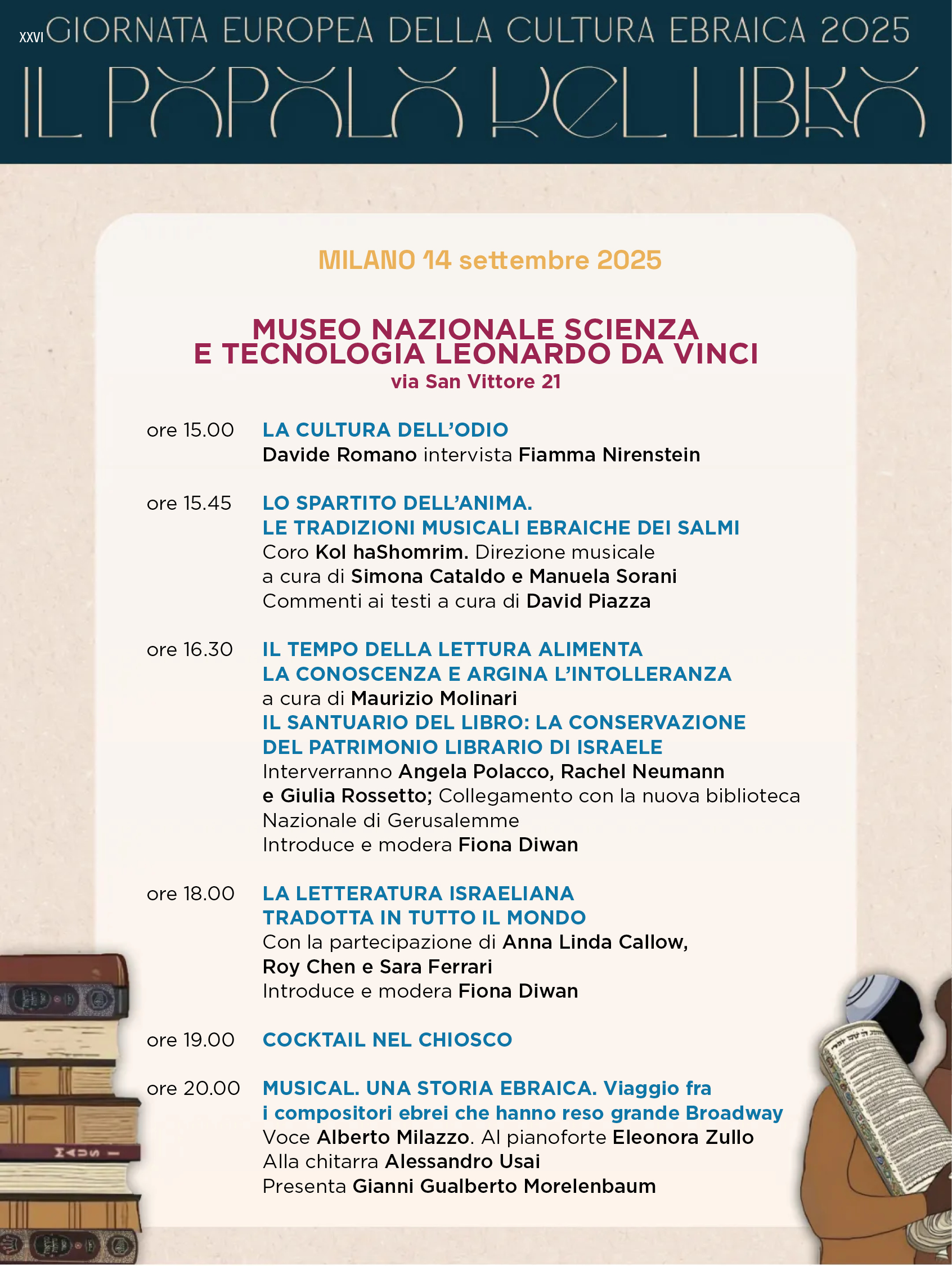 GECE 2025: il programma di Milano, dalla Sinagoga al Museo Leonardo da ...